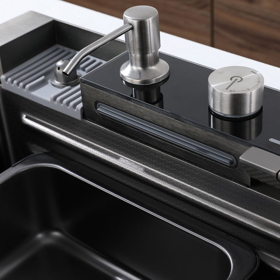 Davor Elegant Waterfall Kitchen Sink Faucet with Digital Temperature D
